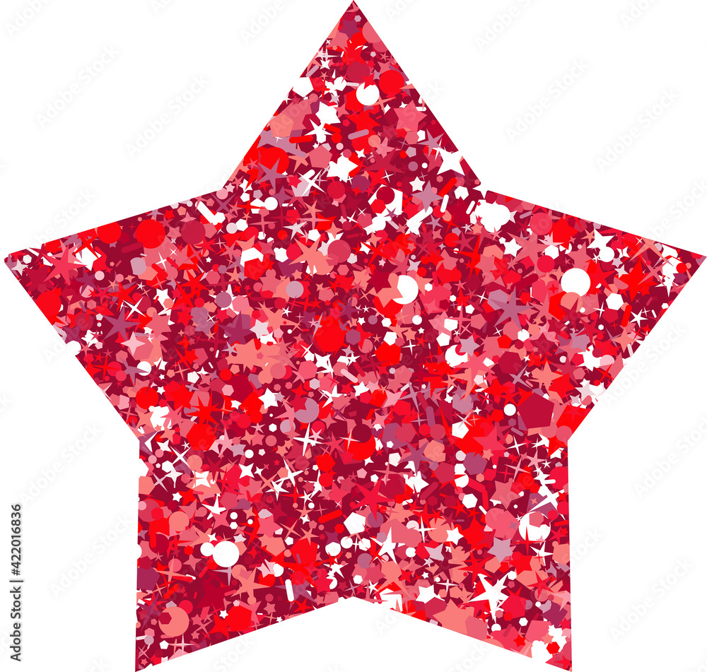 Vector luxury glitter red star. Rating, award and insignia. Stock ...