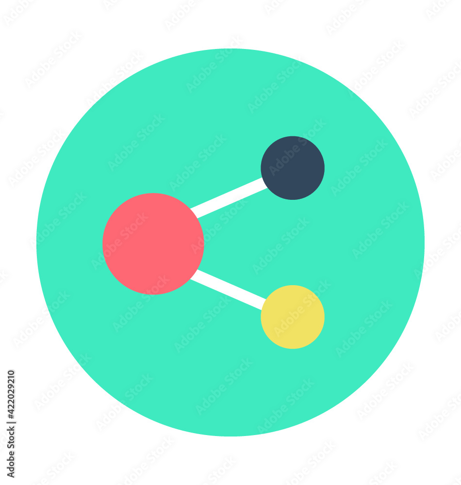 Share Symbol Colored Vector Icon Stock Vector | Adobe Stock