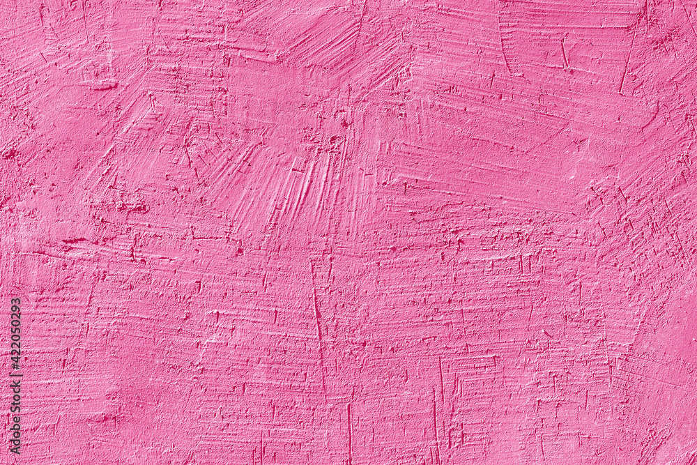 Texture of pink plaster on the wall of an old house. Architectural ...