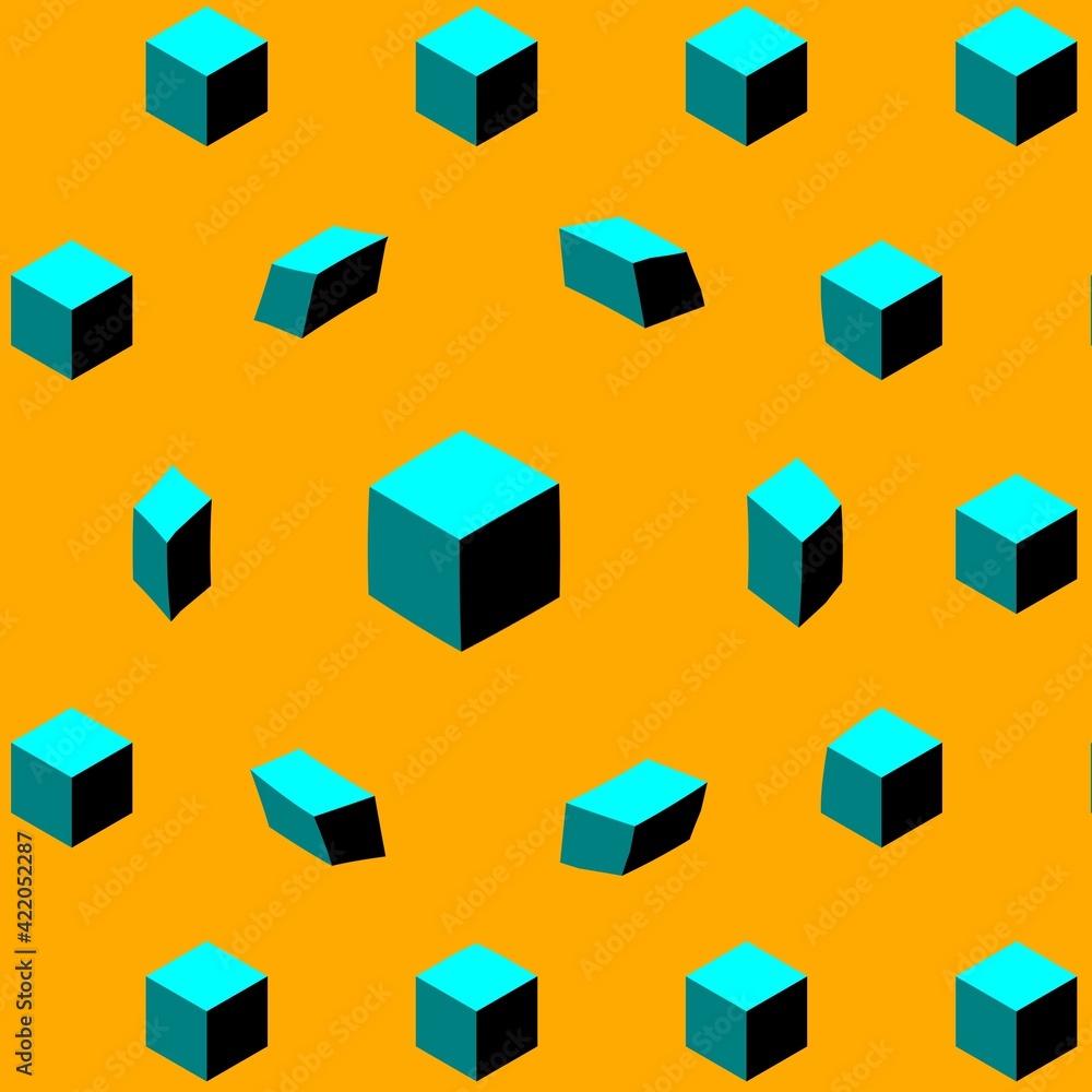 patterns and intricate designs from repeating cube pattern in shades of ...