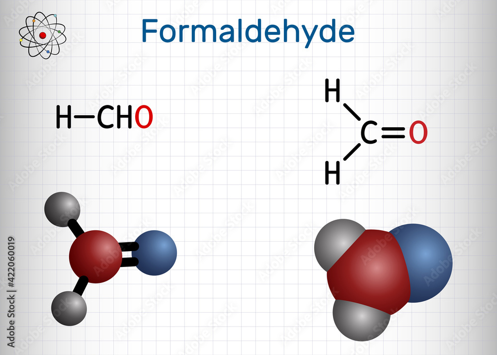 Vetor de Formaldehyde, methanol, methylene oxide, methylaldehyde ...