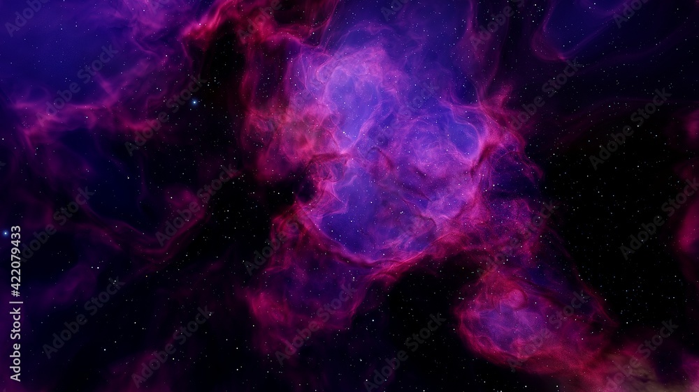 red-violet nebula in outer space, horsehead nebula, unusual colorful ...