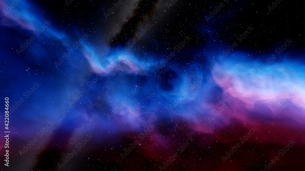 red-violet nebula in outer space, horsehead nebula, unusual colorful ...