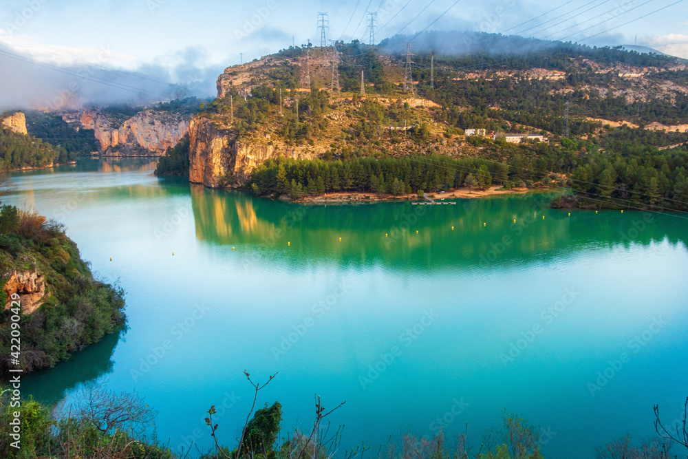 Natural environment of Cortes de pallás, in Valencia (Spain), with ...