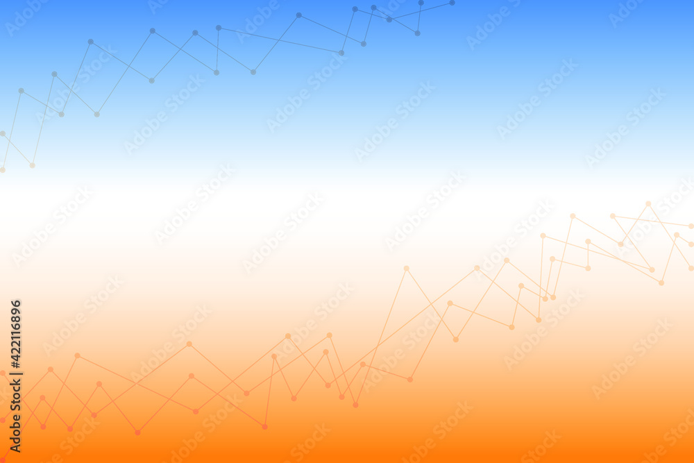 Pastel technology background with line and dot connection. Science of ...