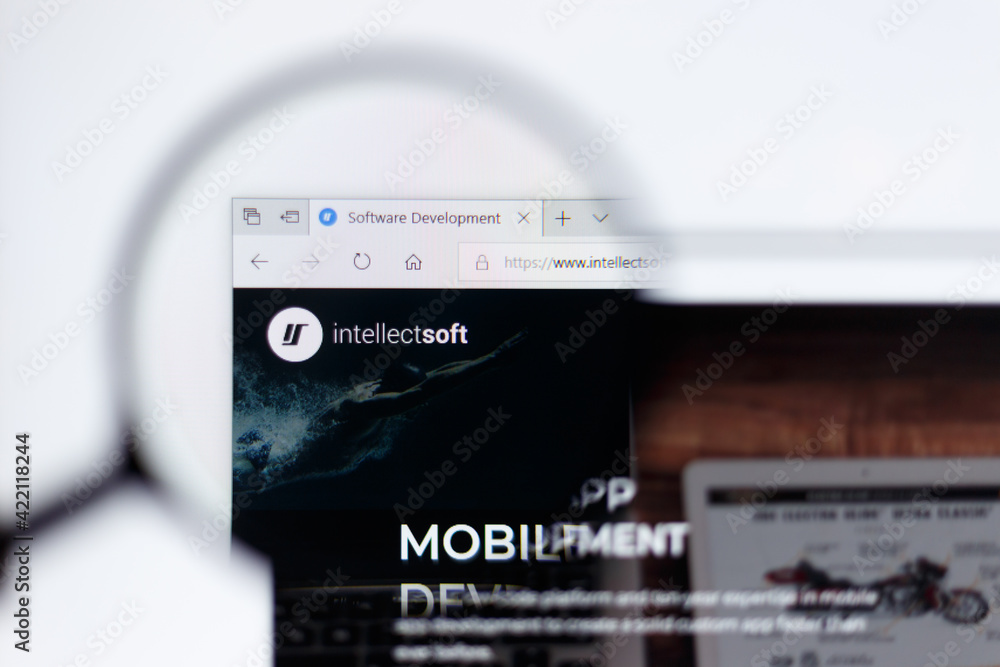 Moscow / Russia - 04.08.2019: Intellectsoft logo on the official ...