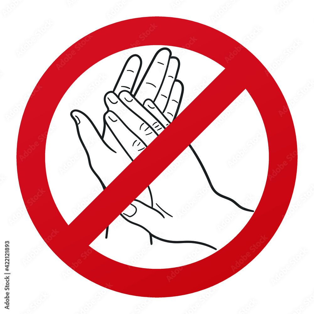 No Applaud Symbol Isolated on White Background. Vector Illustration ...