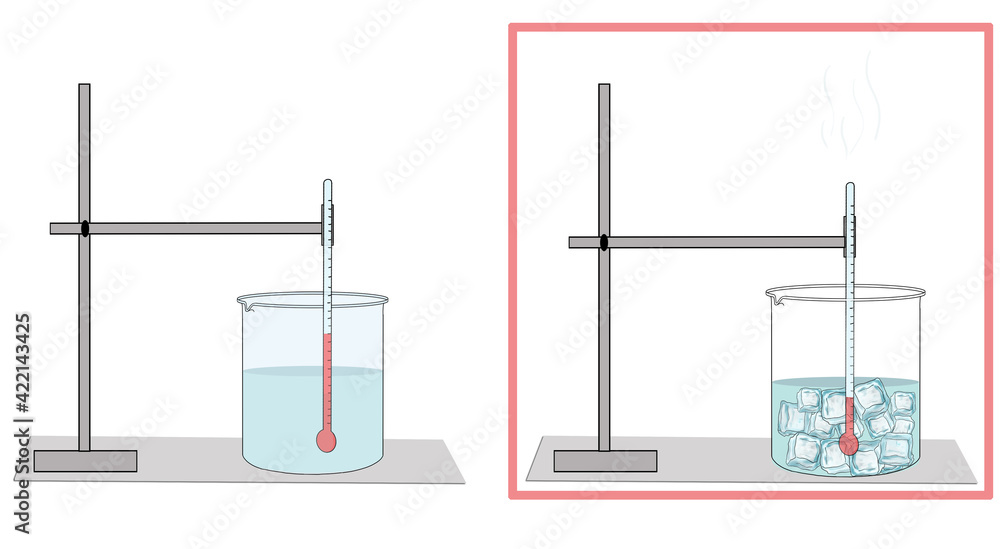 freezing of water.Conversion of water from liquid to solid.science ...