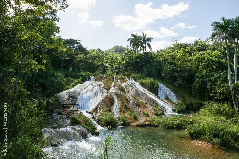 El Nicho Lower Falls, El Nicho Nature Park, Cienfuegos province, Cuba ...