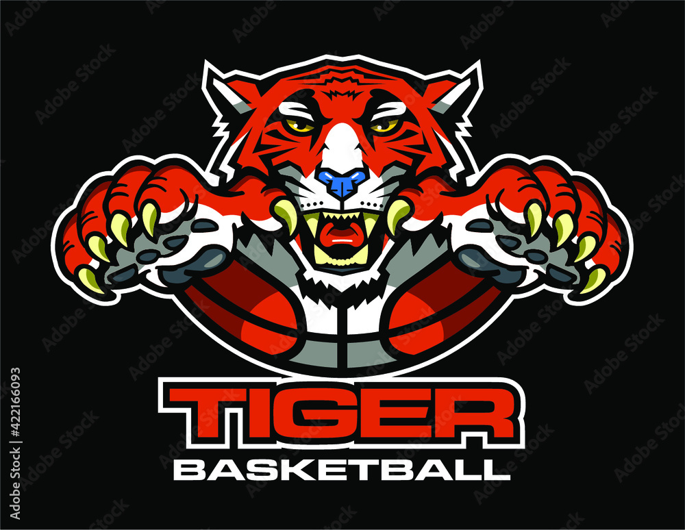 Tiger Basketball Mascot