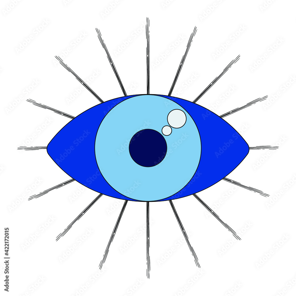 Turkish amulet against the evil eye. Blue eye. Guardian Nazar. An ...