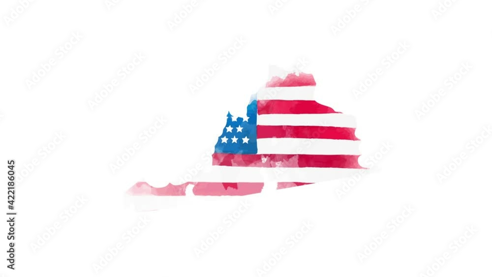 Brush animated map showing the state of Virginia from the united state ...