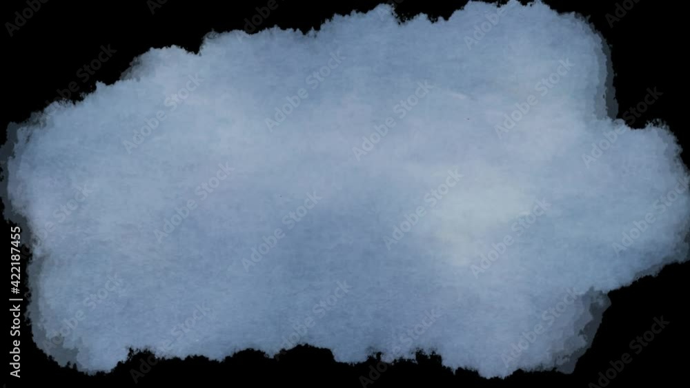 Stain of purple paint, abstract animation of brush strokes. Transparent ...