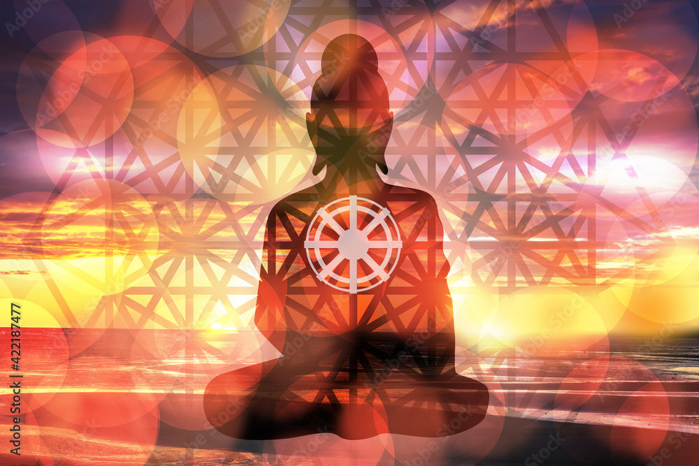 Buddhist religion. Buddha worship concept. Worship of the god of ...