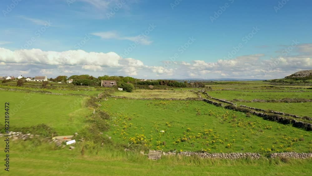 Irish Rural Landscape, view from Aughinish Clare looking East towards ...