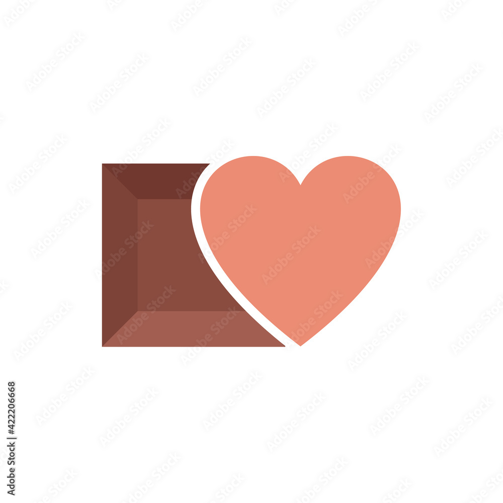 Love Chocolate logo design vector illustration, Creative Chocolate logo ...