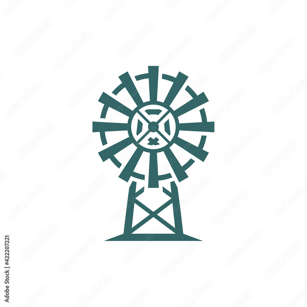 Windmill logo design vector illustration, Creative windmill logo design ...