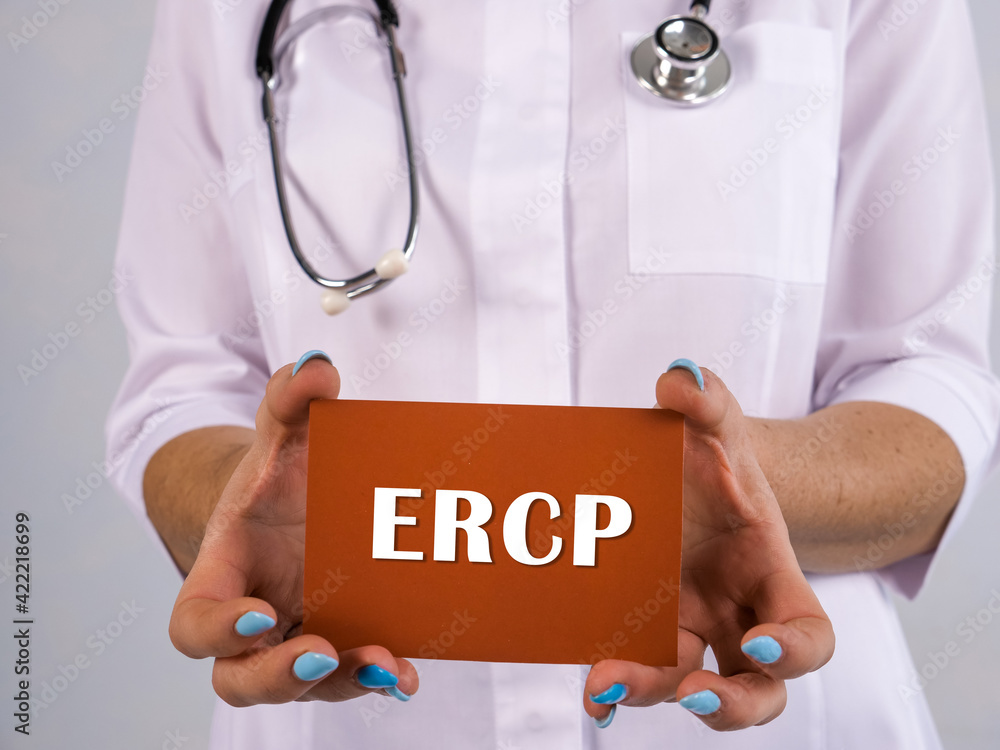 Healthcare concept meaning ERCP Endoscopic Retrograde ...