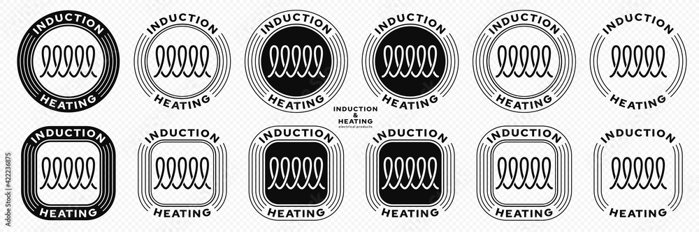Concept for product packaging. Marking is an induction type of heating ...