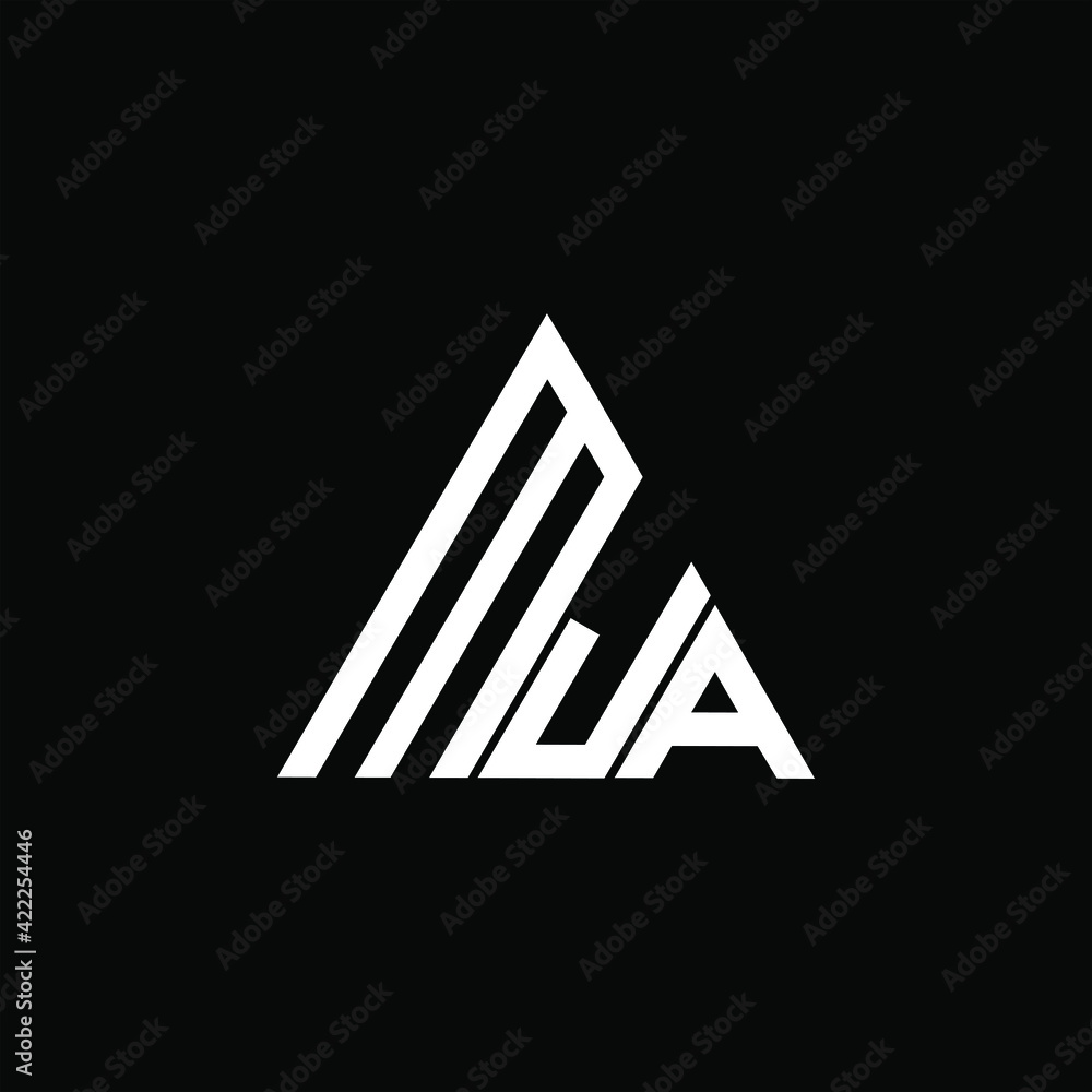 M J A letter logo vector design on black color background. MJA icon ...