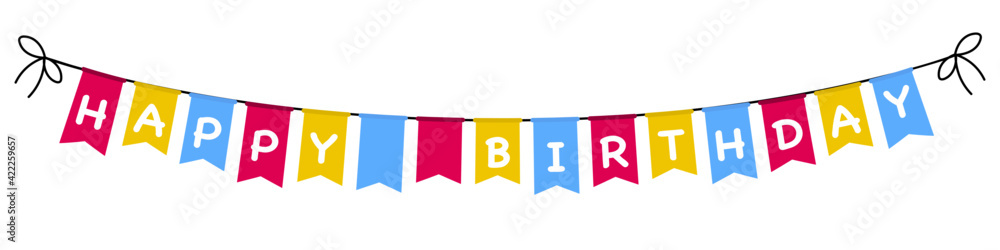 Vecteur Stock Happy Birthday Banner. Design template for birthday ...