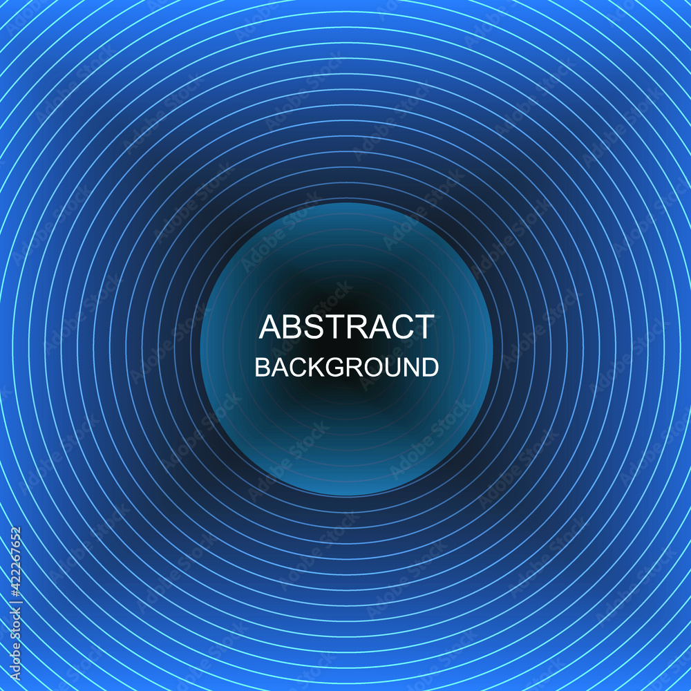 vector abstract blue sound technology background with waves ...