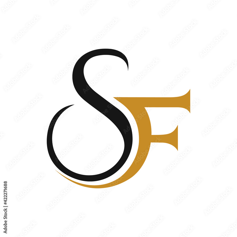 Initial sf letter logo vector template design. Creative abstract letter ...