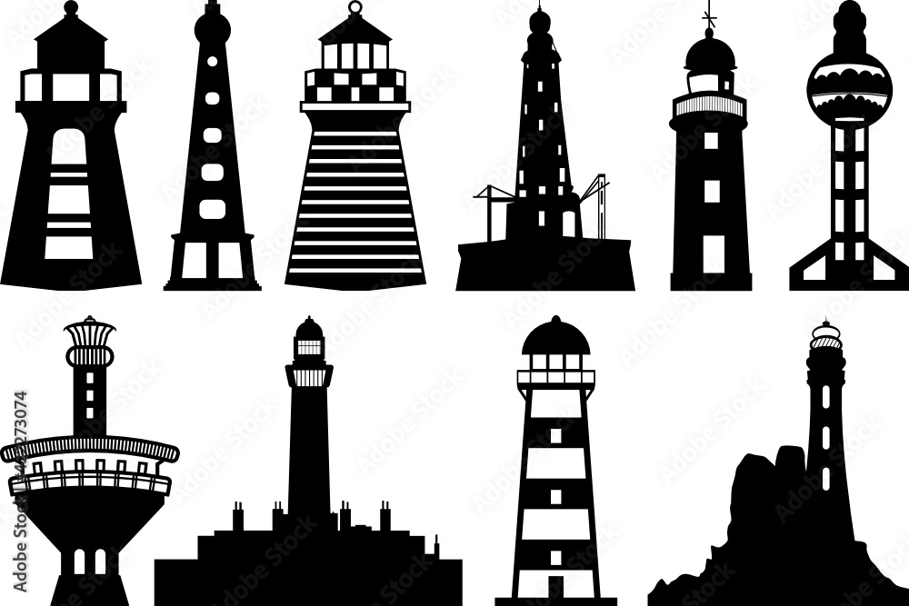 Lighthouses SVG Cut Files | Lighthouses Silhouette | Nautical Svg ...