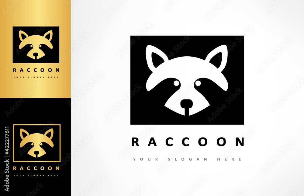 Raccoon logo vector. Animal design. Stock Vector | Adobe Stock