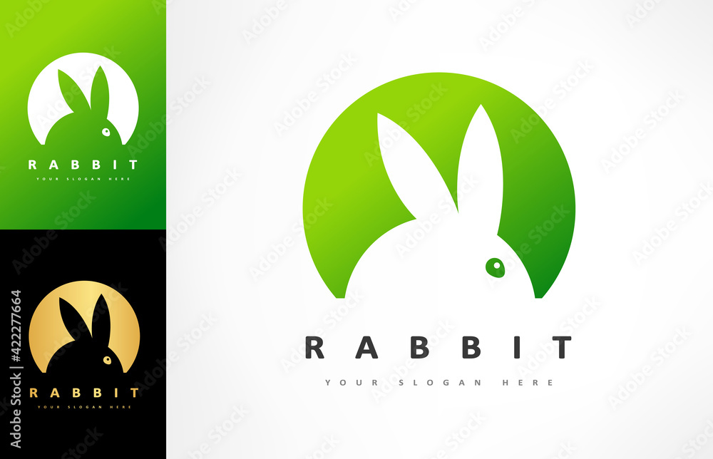 Rabbit logo vector. Animal design. Stock Vector | Adobe Stock