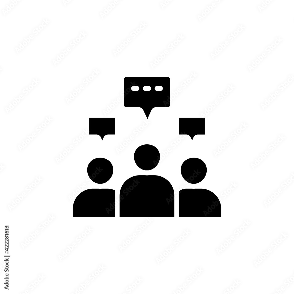 Discussion icon in vector. Logotype Stock Vector | Adobe Stock