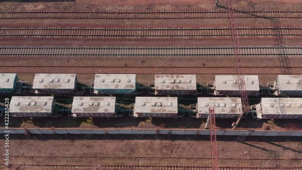 Stockvideo Railway hub showing passenger old crusty trains on tracks ...