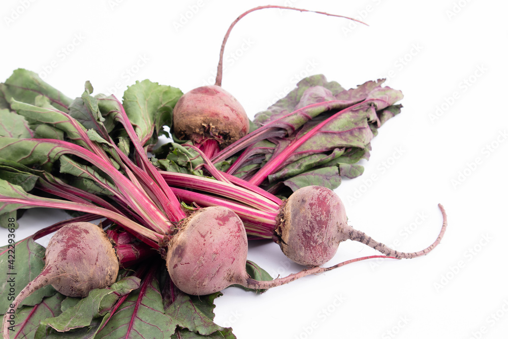 Beetroot Desi Chukandar With Green Leaves Is Consumed As Salad Or Juice ...