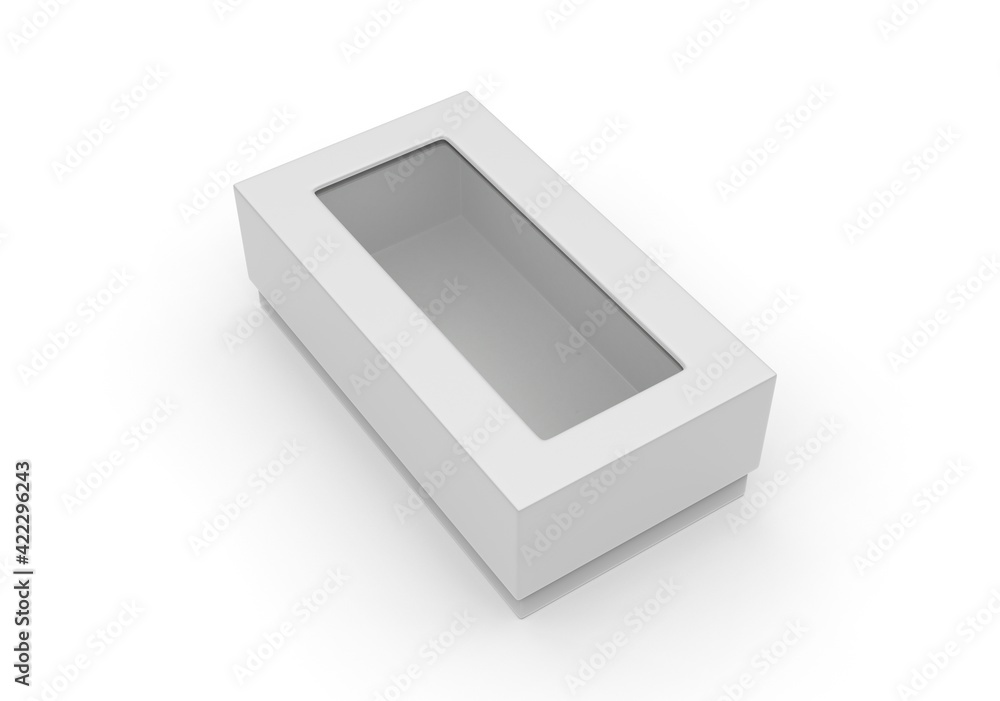 hard box with window set mock-up. Good for packaging design. 3d ...
