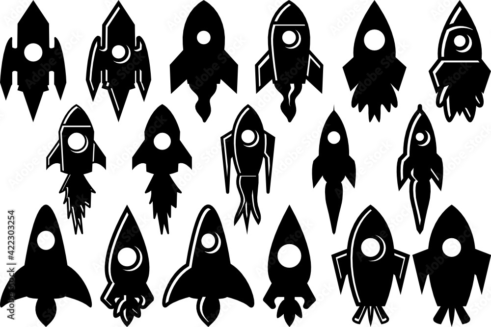 Rocket SVG Cut Files | Space Rocket Silhouette | Spaceship Svg | Space ...