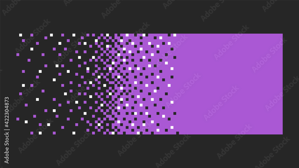 Pixel purple background dissolving. Abstract. Vector illustration with ...