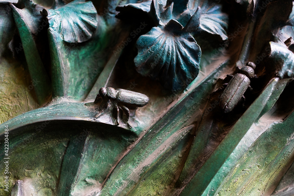 BARCELONA, SPAIN - 13 JANUARY 2018: Elements of insects, flowers, birds ...