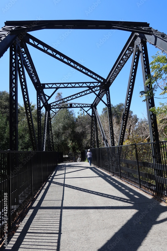 Historic Pratt Through Truss Bridge Rail Bridge Converted to Foot and ...
