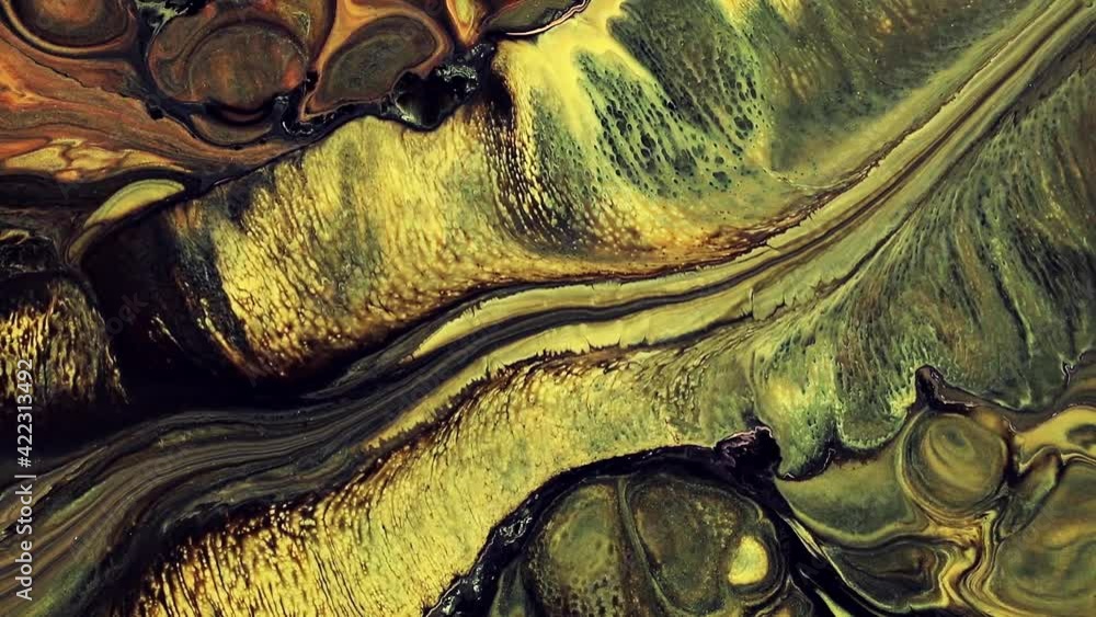 Fluid art painting video, abstract acrylic texture with flowing effect ...