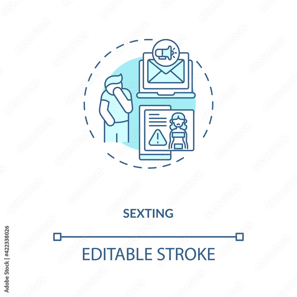 Sexting Culture Concept Icon Sending Nude Naked Pictures To Partner