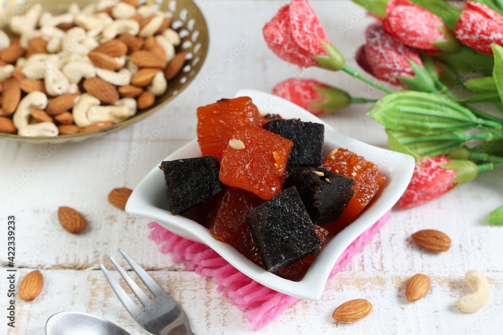 Kozhikodan Halwa, Bombay Halwa Indian sweet food for celebration ...