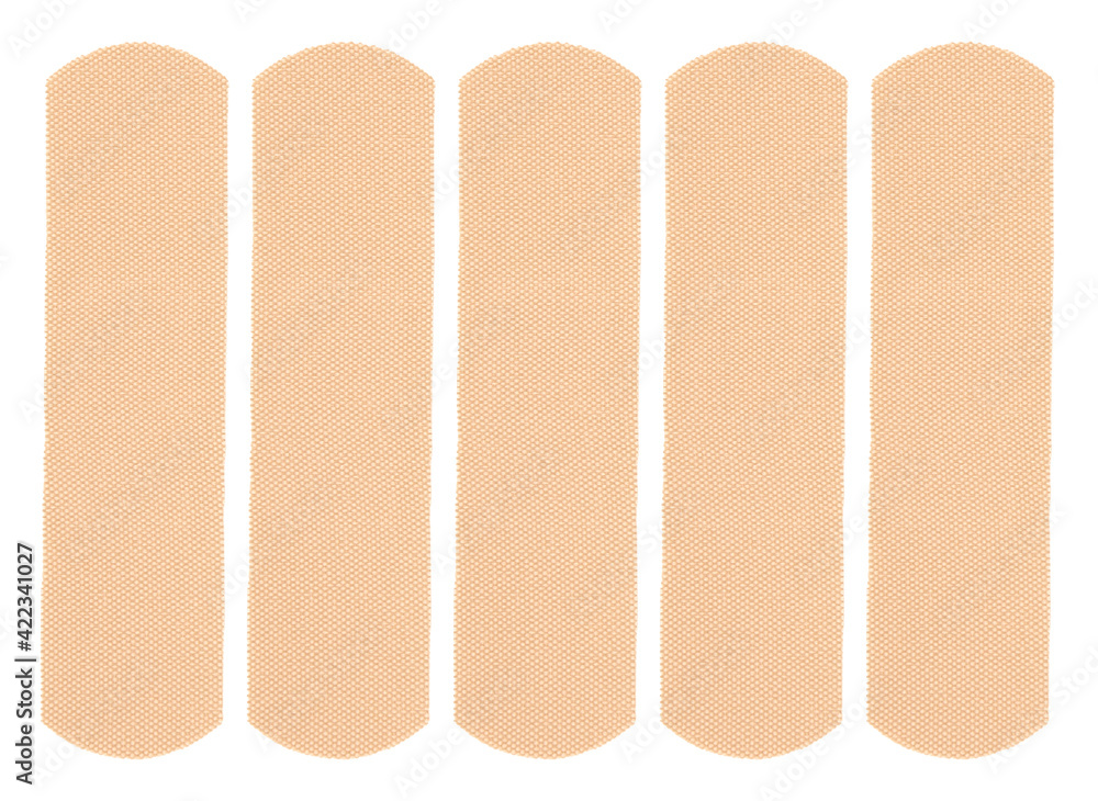 Adhesive plaster isolated on white background. The medicine. Stock ...