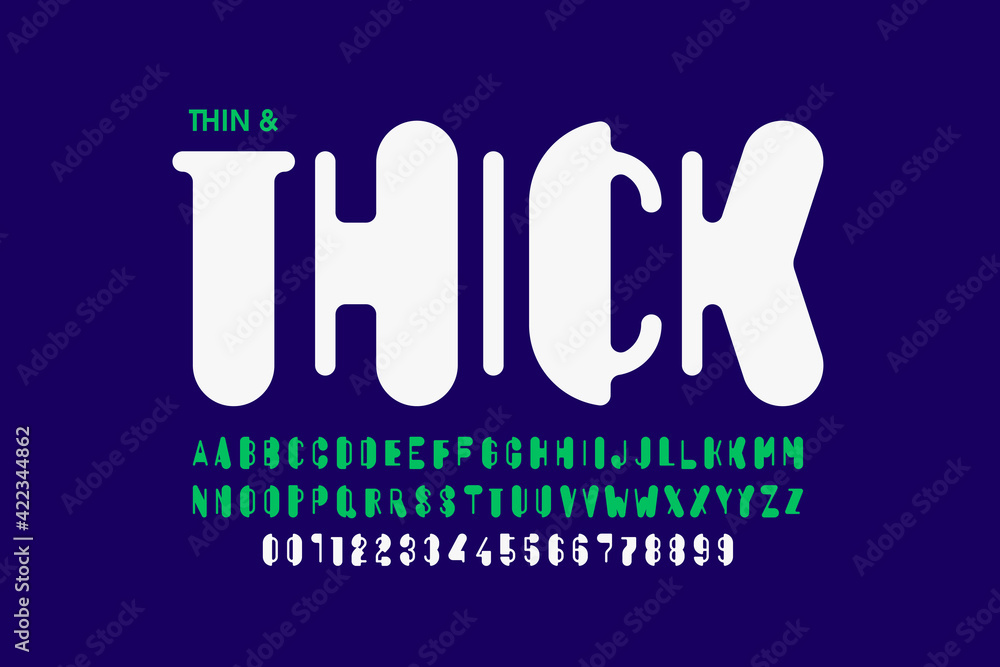 Photo & Art Print Thick and thin styles font combined together ...