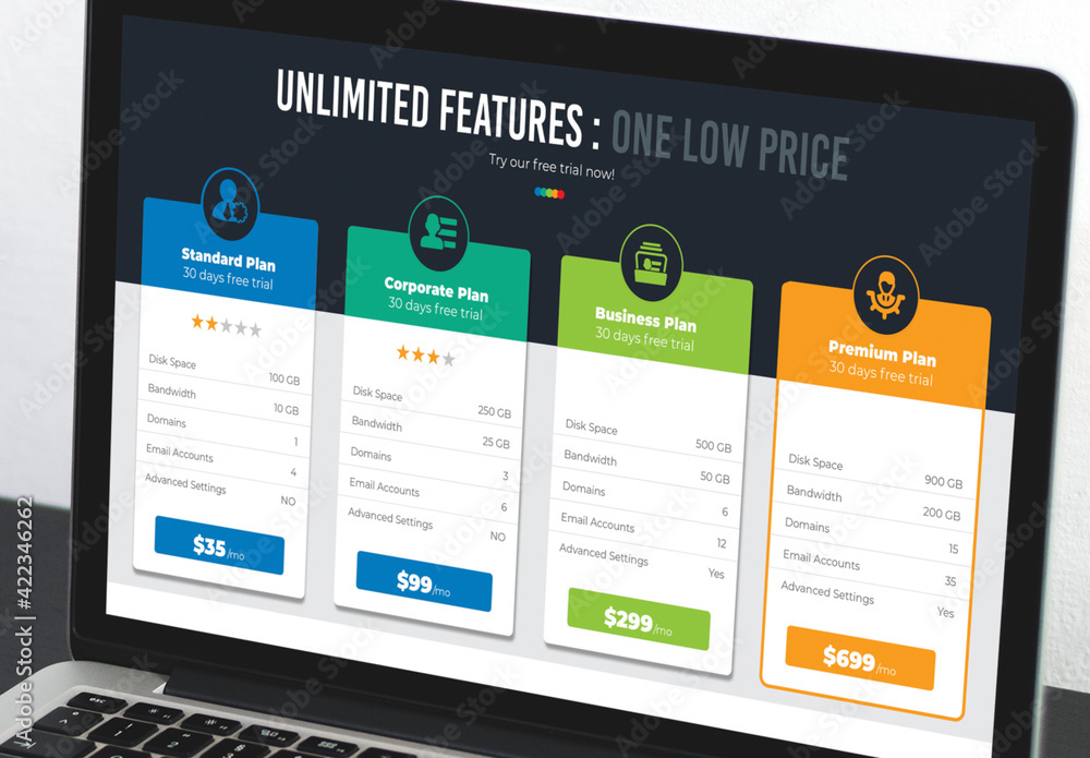 Price Tables Layout Stock Template | Adobe Stock