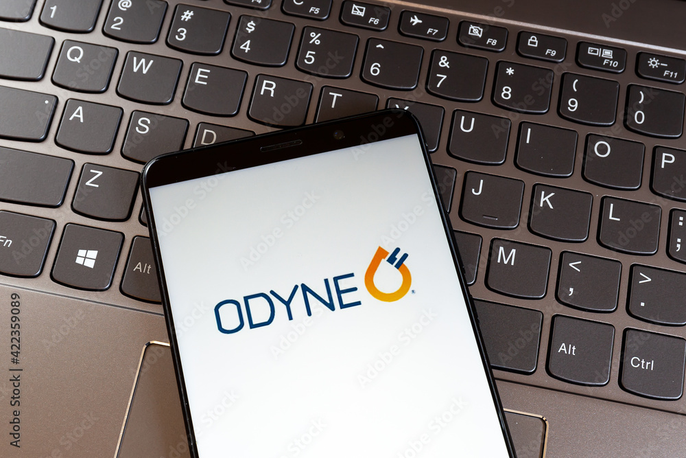 Toronto, Canada - March 18, 2021: Odyne logo on smartphone screen on ...
