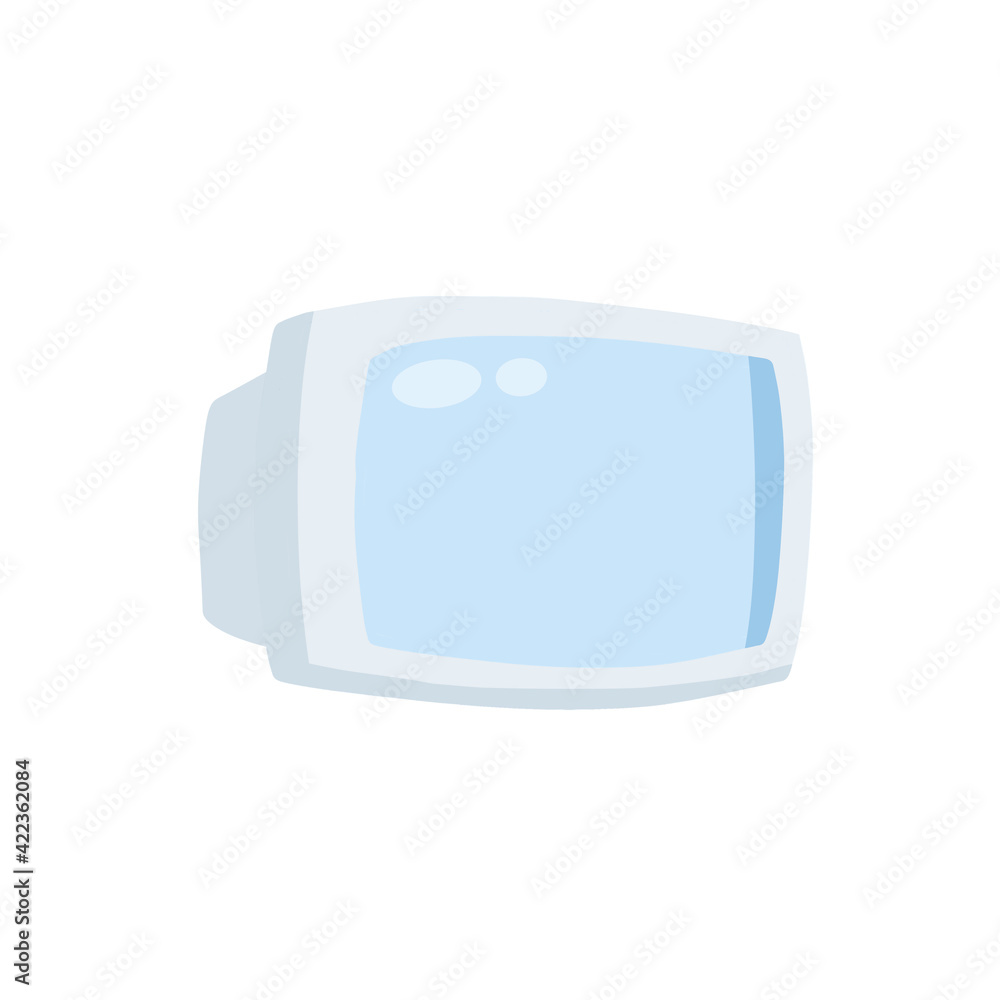 Computer monitor. Retro Screen of the device. Watch TV and videos. Flat ...