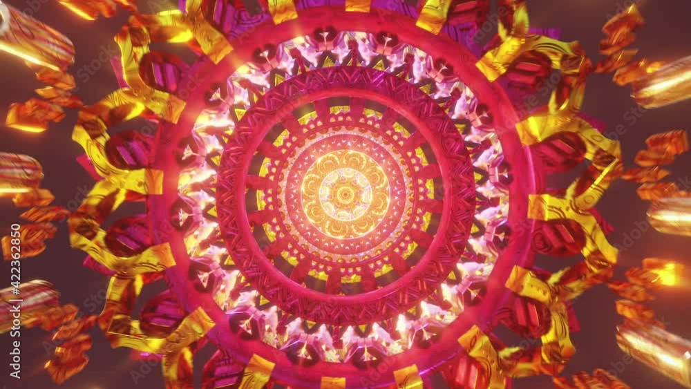 Infinite tunnel of trance psychedelic love trippy 3D art background for ...