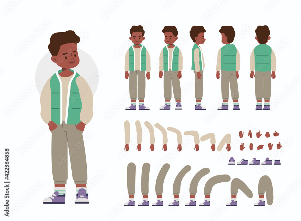 Poster Little Boy Character Constructor for Animation – Wall Art ...