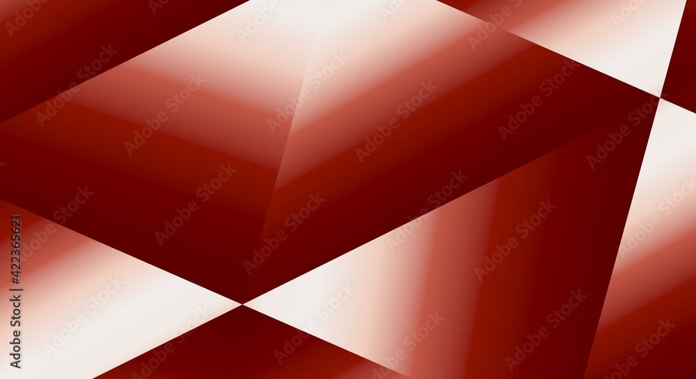 Mosaic consists of red-and-white geometric shapes Stock Illustration ...