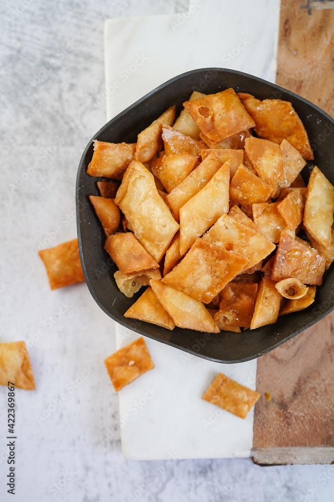 Sweet Diamond cuts - Deep fried Kerala sweet snack with flour coated in ...